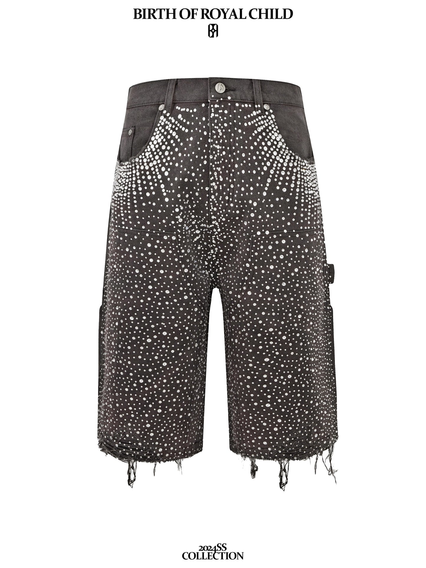 Redial 20k Diamond Jorts in Washed Brown – Birth Of Royal Child