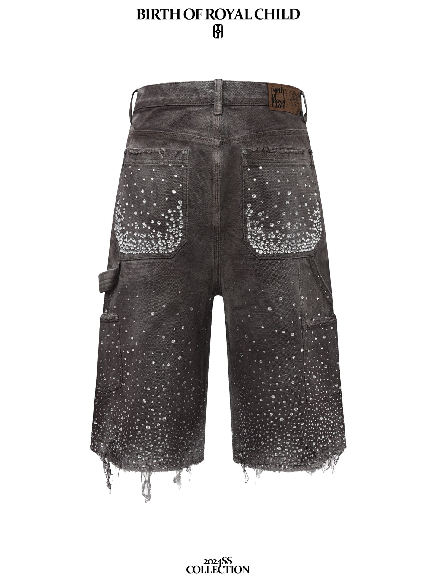 Redial 20k Diamond Jorts in Washed Brown – Birth Of Royal Child