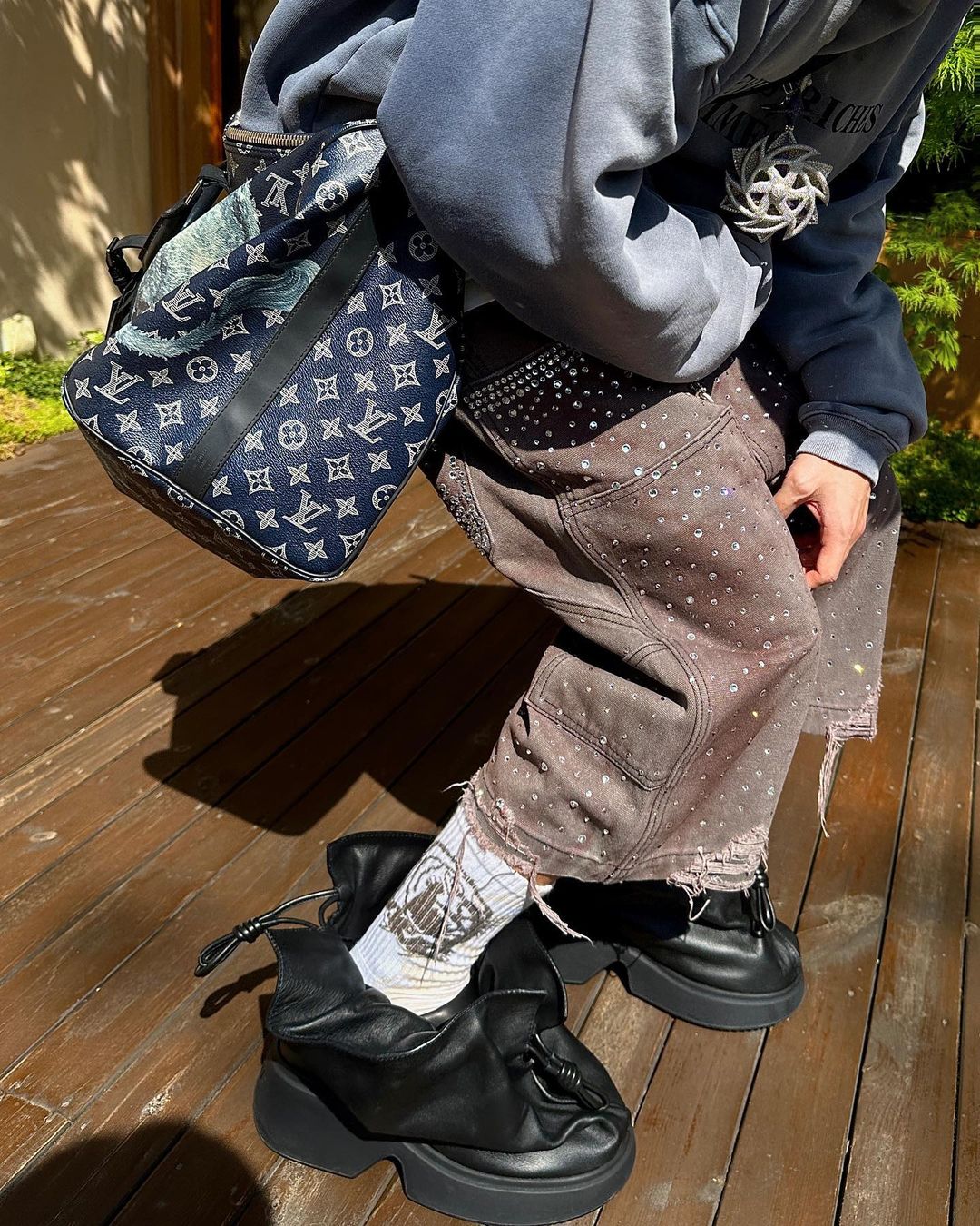 Redial 20k Diamond Jorts in Washed Black – Birth Of Royal Child