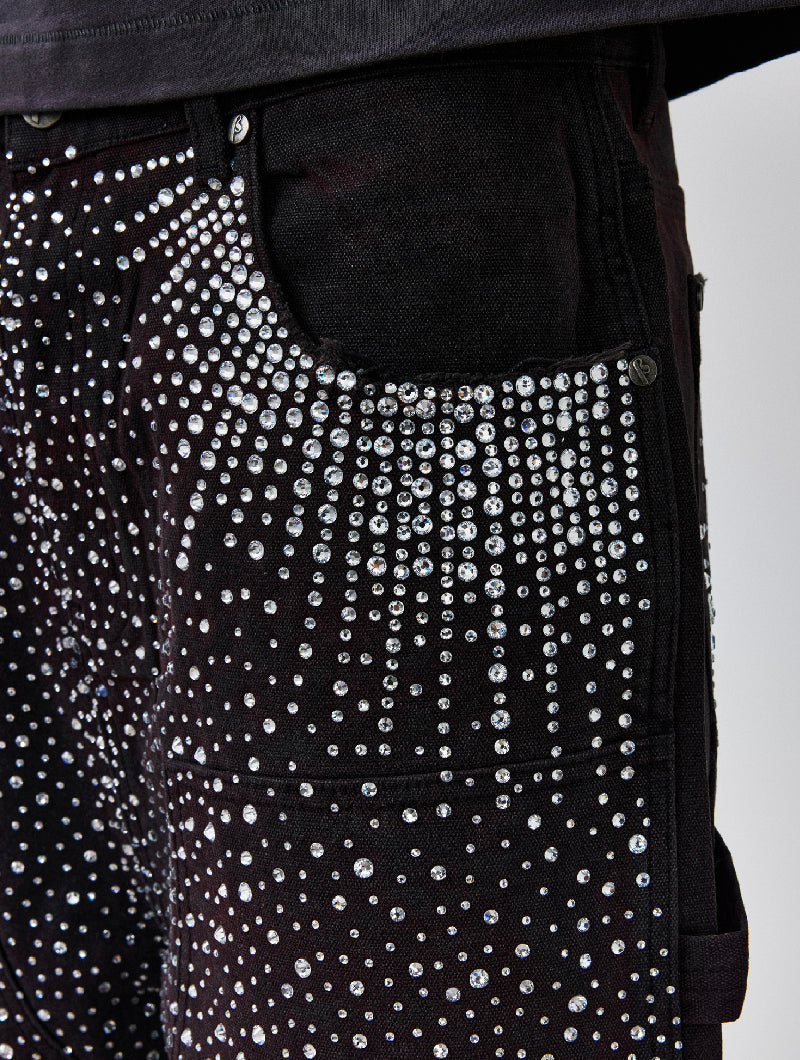 Redial 20k Diamond Shorts in Washed Black – Birth Of Royal Child