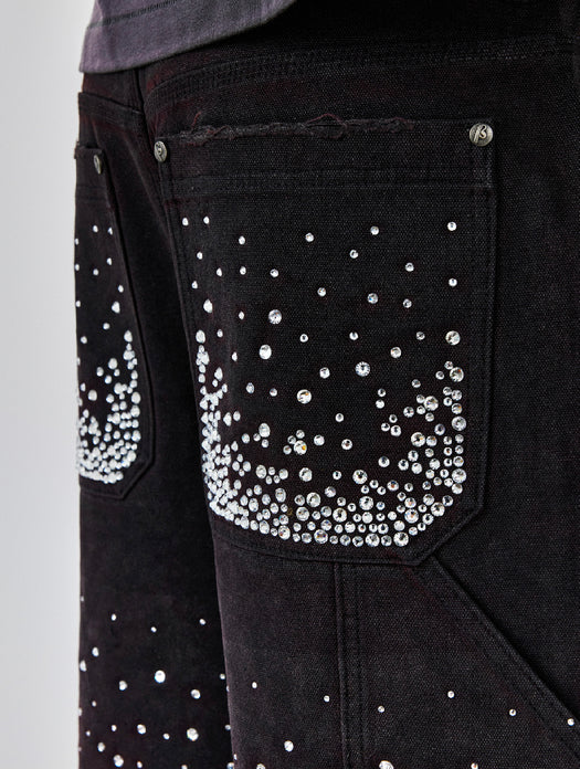 Redial 20k Diamond Shorts in Washed Black – Birth Of Royal Child